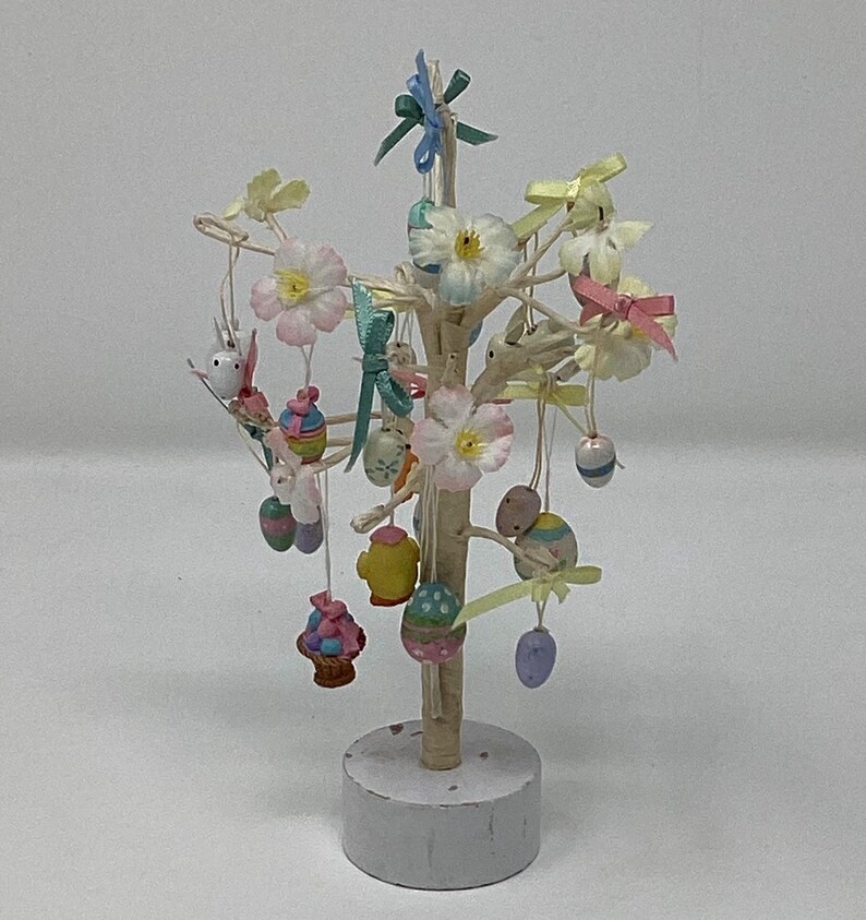 Vintage Miniature Easter Tree With Mini Ornaments Midwest - Etsy