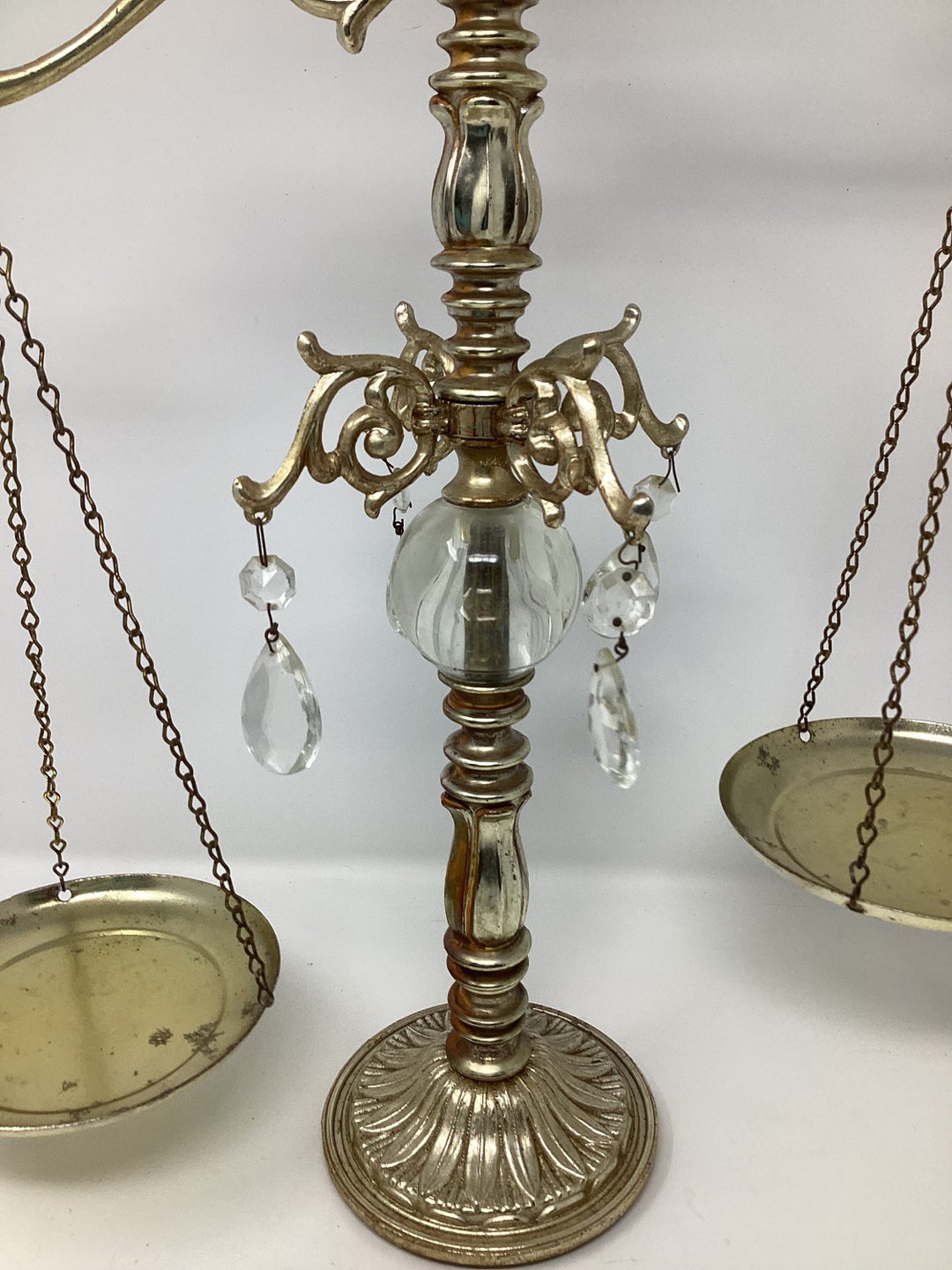 Vintage Law of Justice Scale Gold With Crystal - Etsy