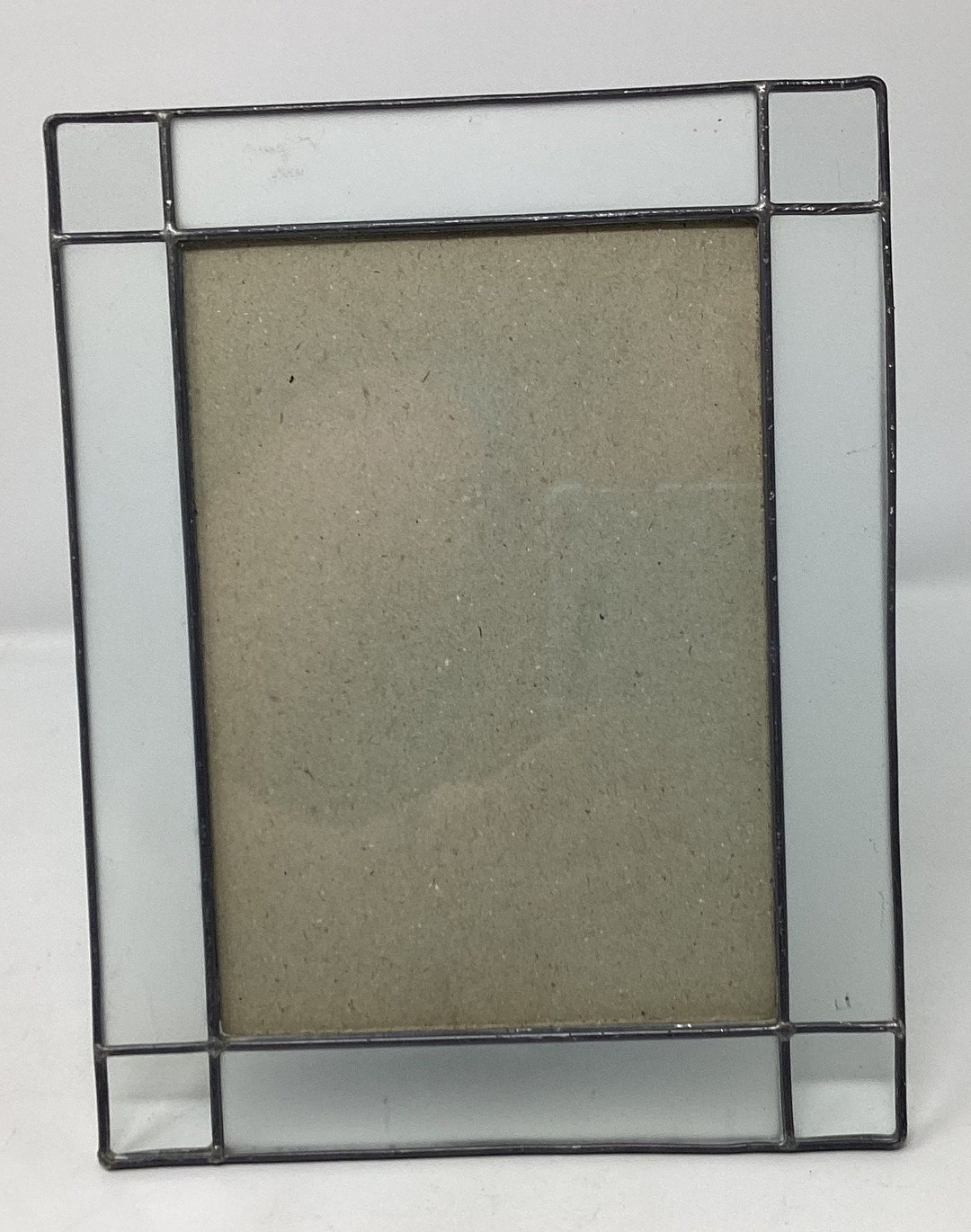 Vintage 5x7 Frosted Glass Picture Frame - Etsy