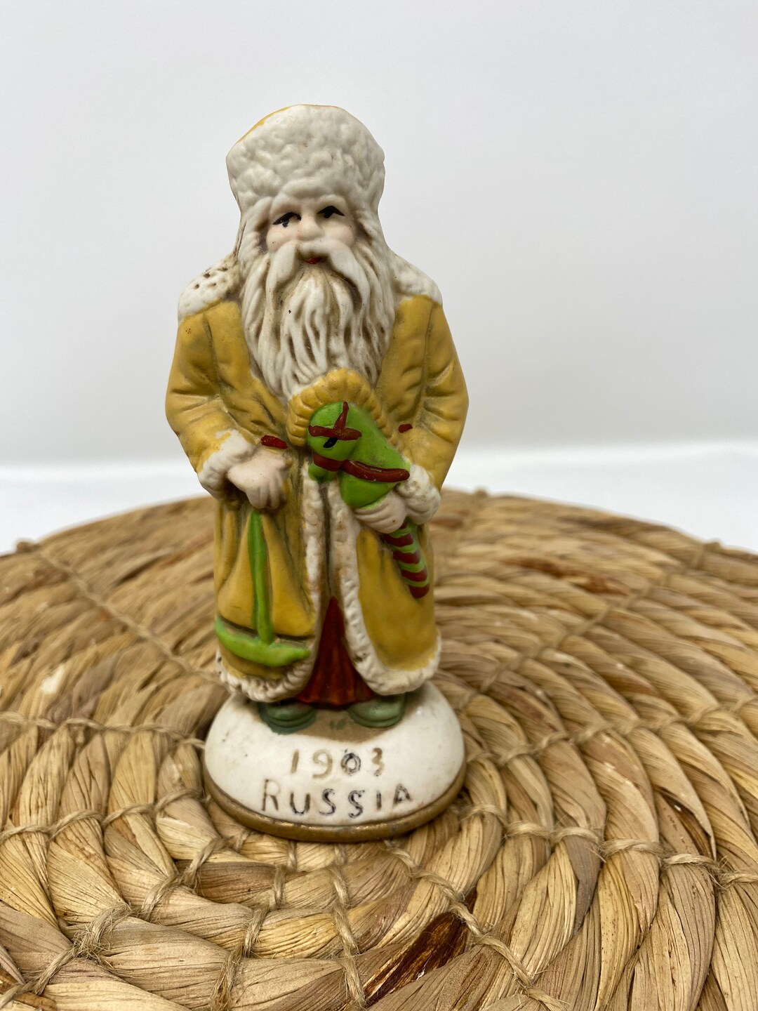Vintage Porcelain Russia Santa Claus Statue - Etsy