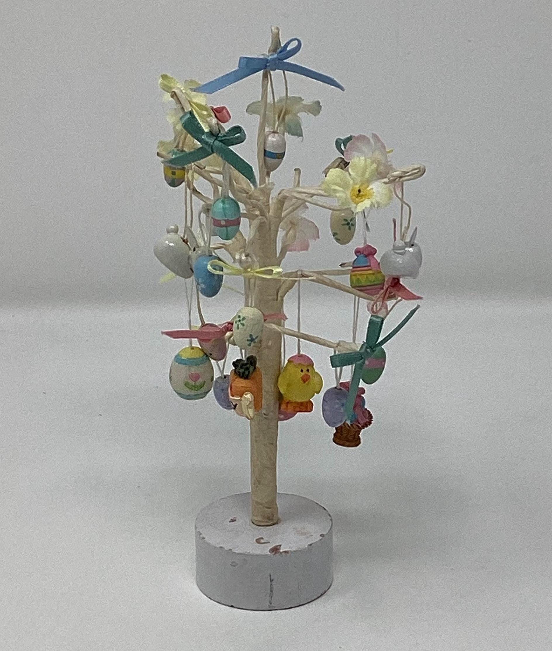 Vintage Miniature Easter Tree With Mini Ornaments Midwest - Etsy