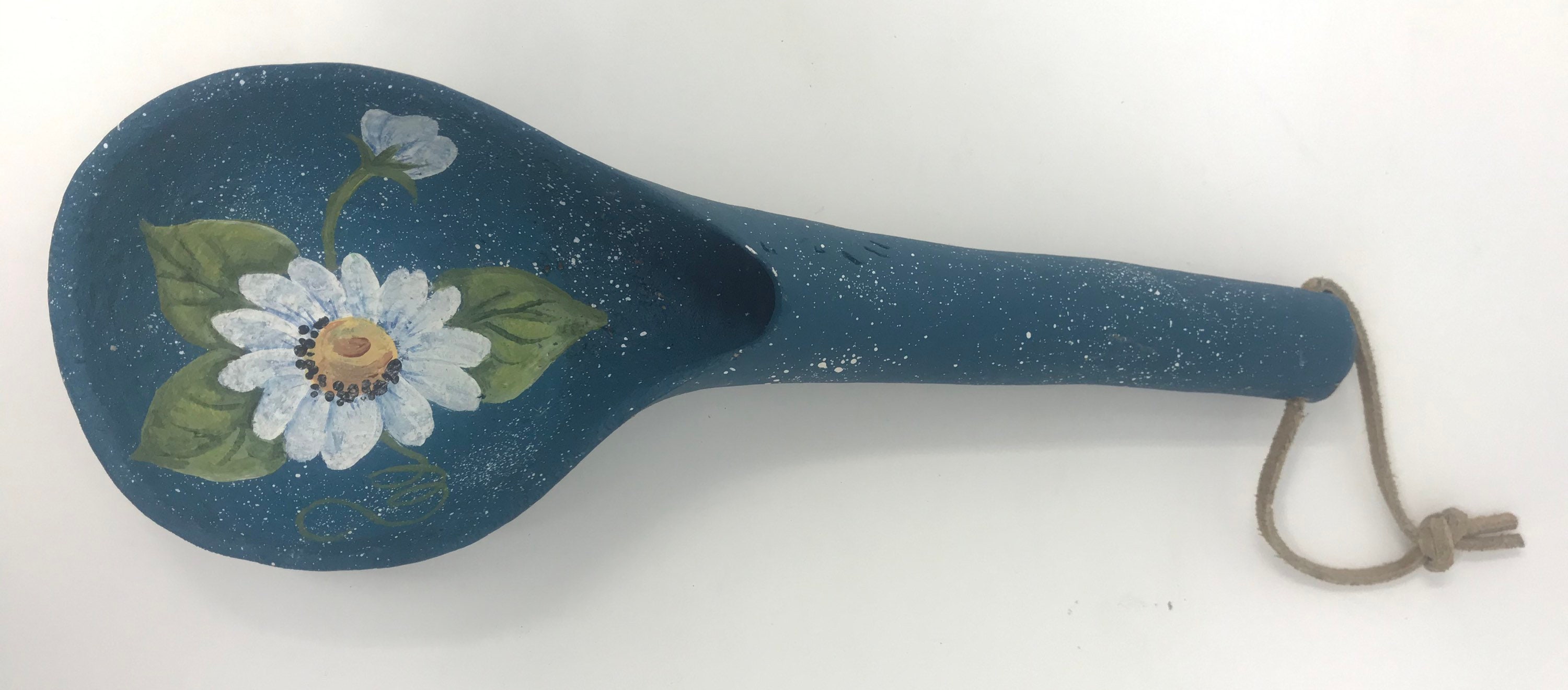 Vintage gourd spoon with hand painted daisy | Etsy