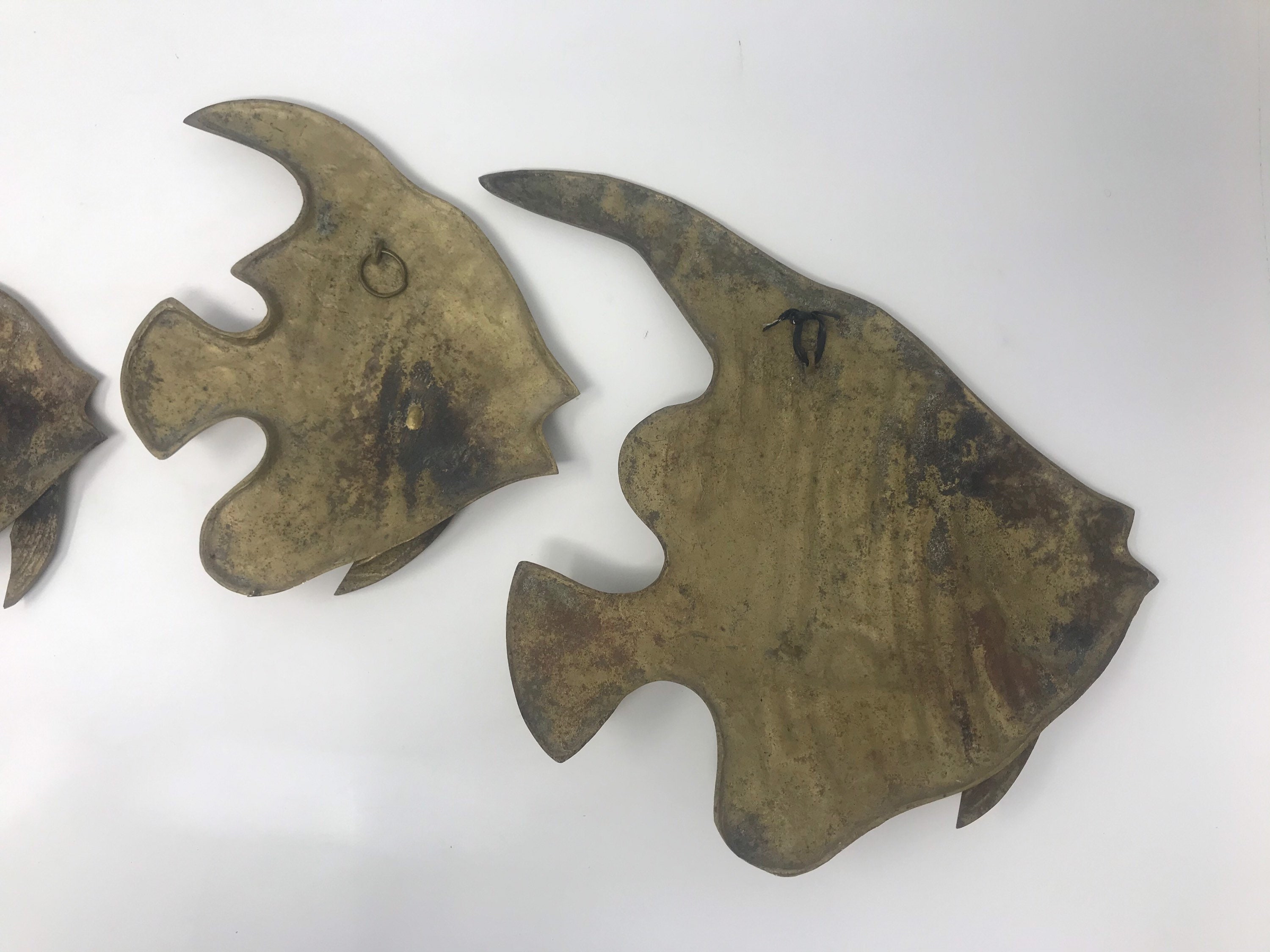 Vintage Set of 3 Brass Angel Fish Wall Hanging Decor | Etsy