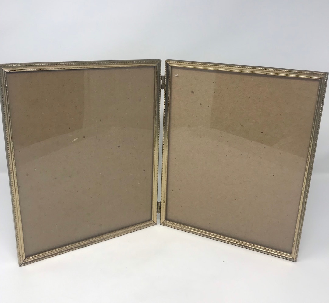 Vintage Hinged Gold Tone Double 8x10 Picture Frame - Etsy