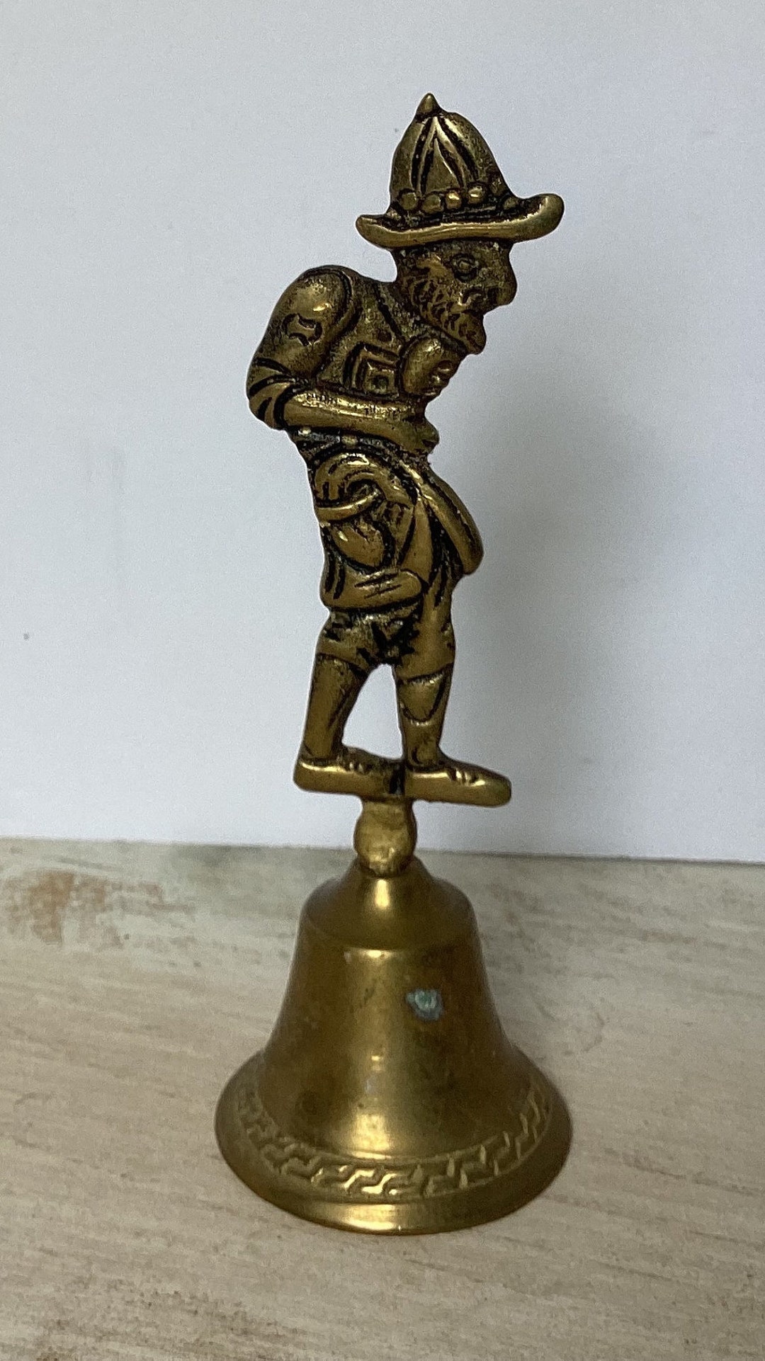 Vintage Brass Goblin Bell - Etsy