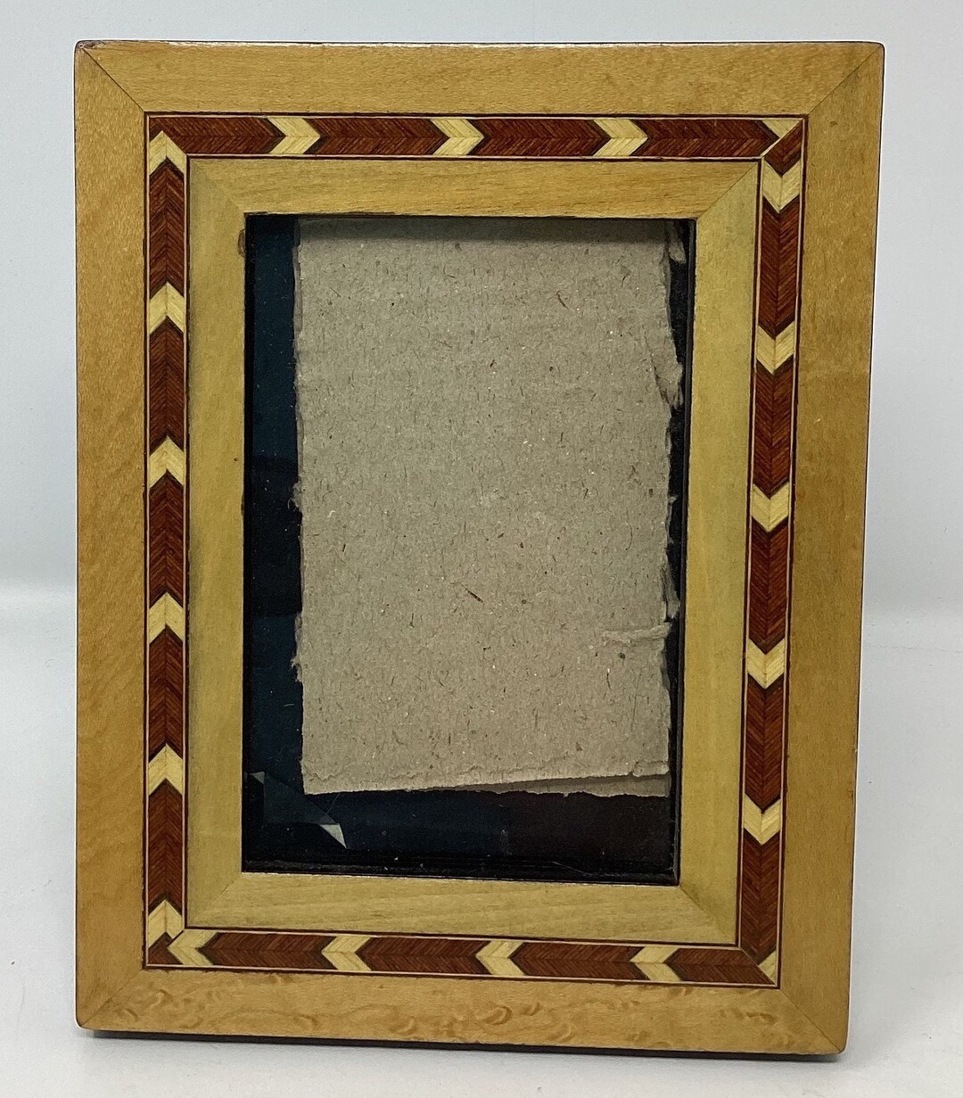 Vintage Wooden 3x5 Frame With Wood Inlay Design - Etsy
