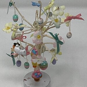 Vintage Miniature Easter Tree With Mini Ornaments Midwest - Etsy