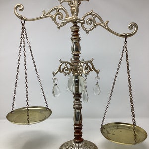Vintage Law of Justice Scale Gold With Crystal - Etsy