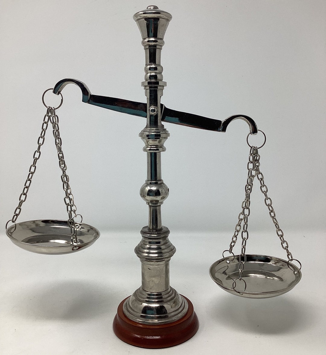Vintage Scales of Justice Decoration Silver and Wood - Etsy