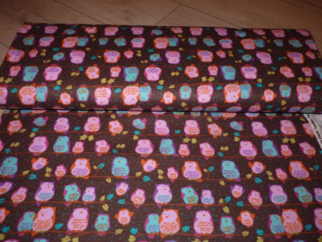 David Textiles USA Fabric Flannel Children's Owls - Etsy