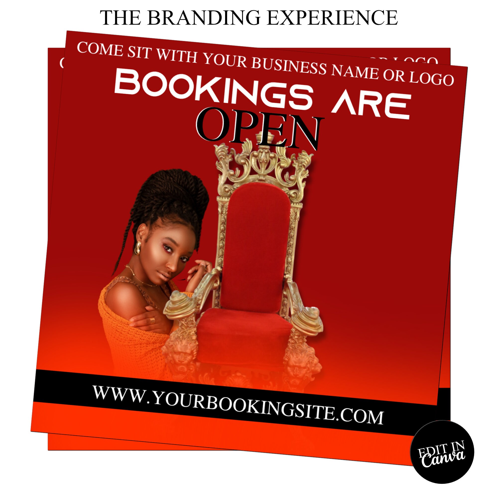 Stationery Design & Templates Paper DIY Bookings Are Open Hair Flyer ...