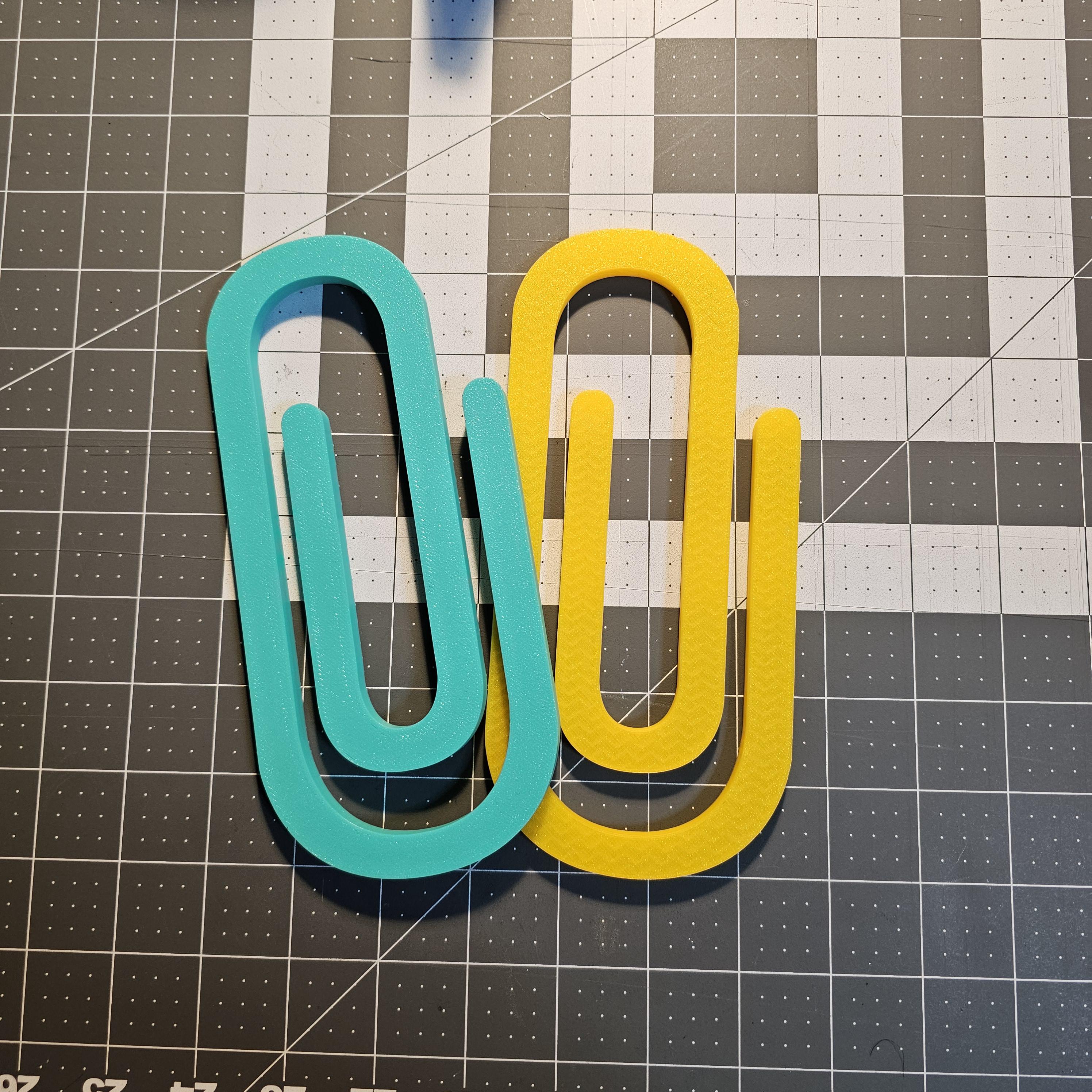 3d Printed Paperclip Inspired Bookmarks, Paperclips, Bookmarks, Jumbo ...
