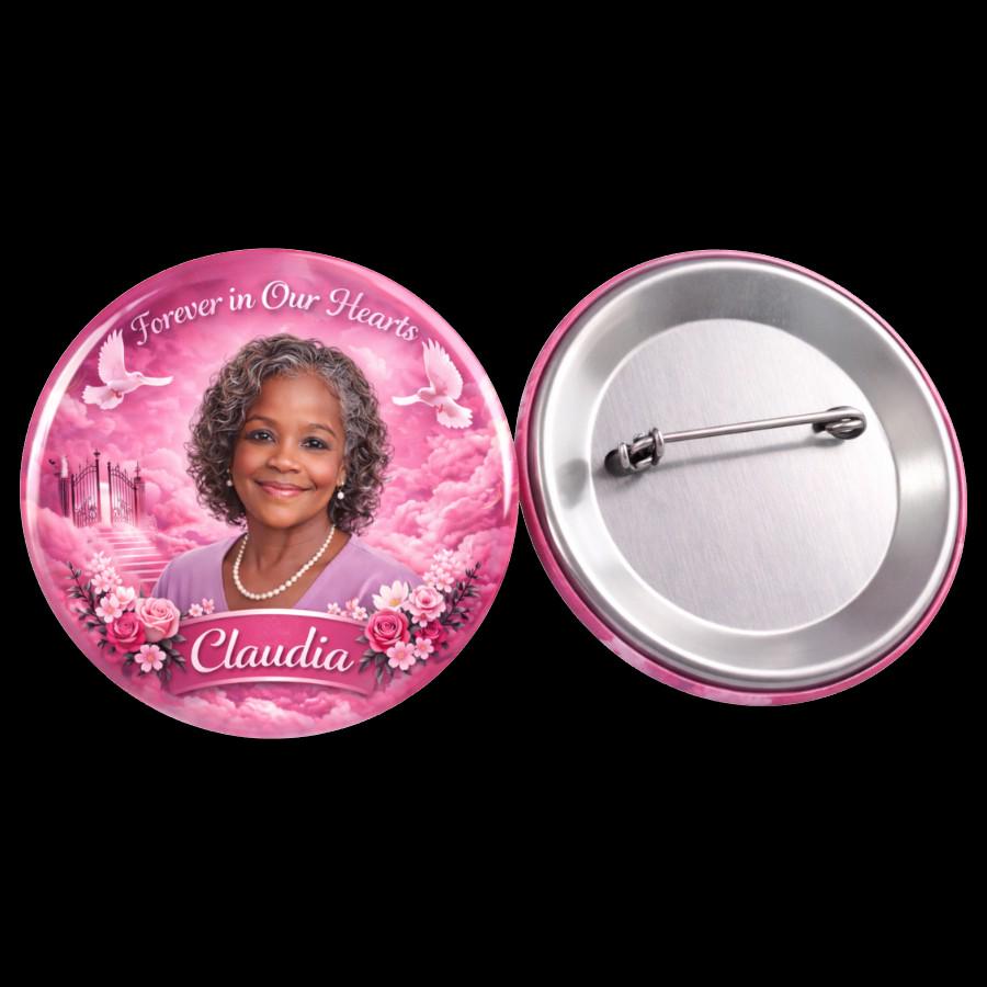 Custom Memorial Buttons With Photo | Funeral Pins | Celebration of Life ...