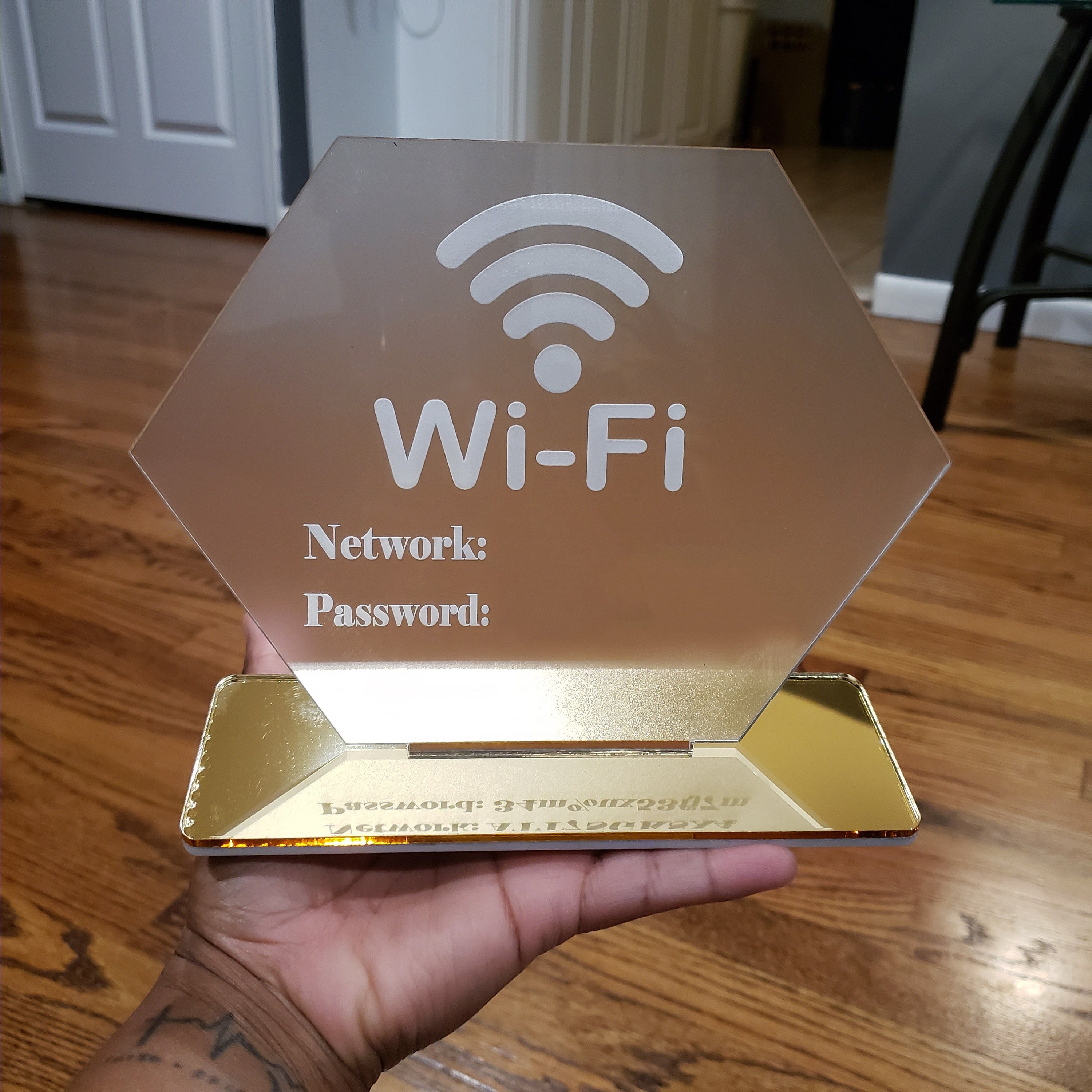 Custom Wi-fi Home Sign With Standing Base - Etsy