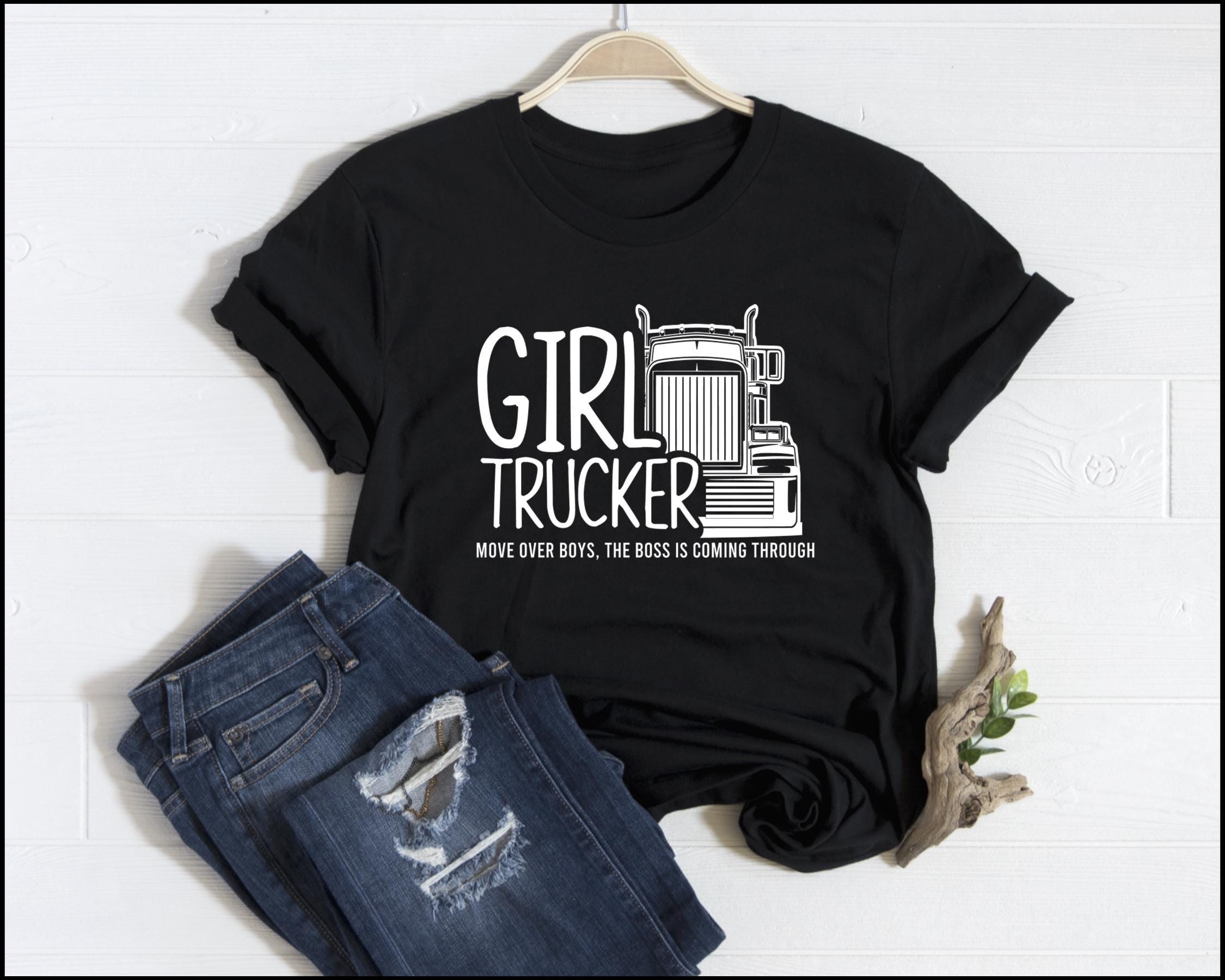 Girl Trucker SVG - Etsy