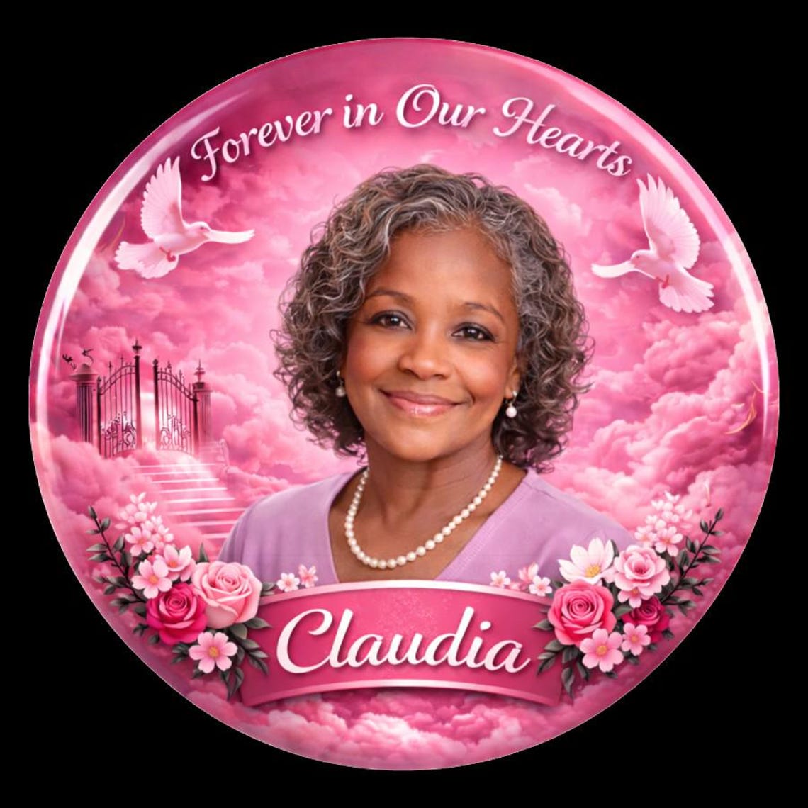 Custom Memorial Buttons With Photo | Funeral Pins | Celebration of Life ...