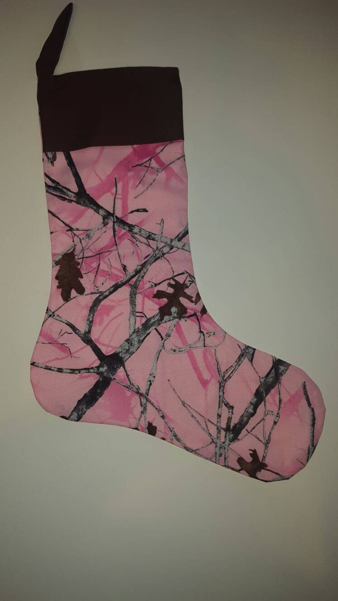 Pink/brown Camo Lined Christmas Stocking - Etsy