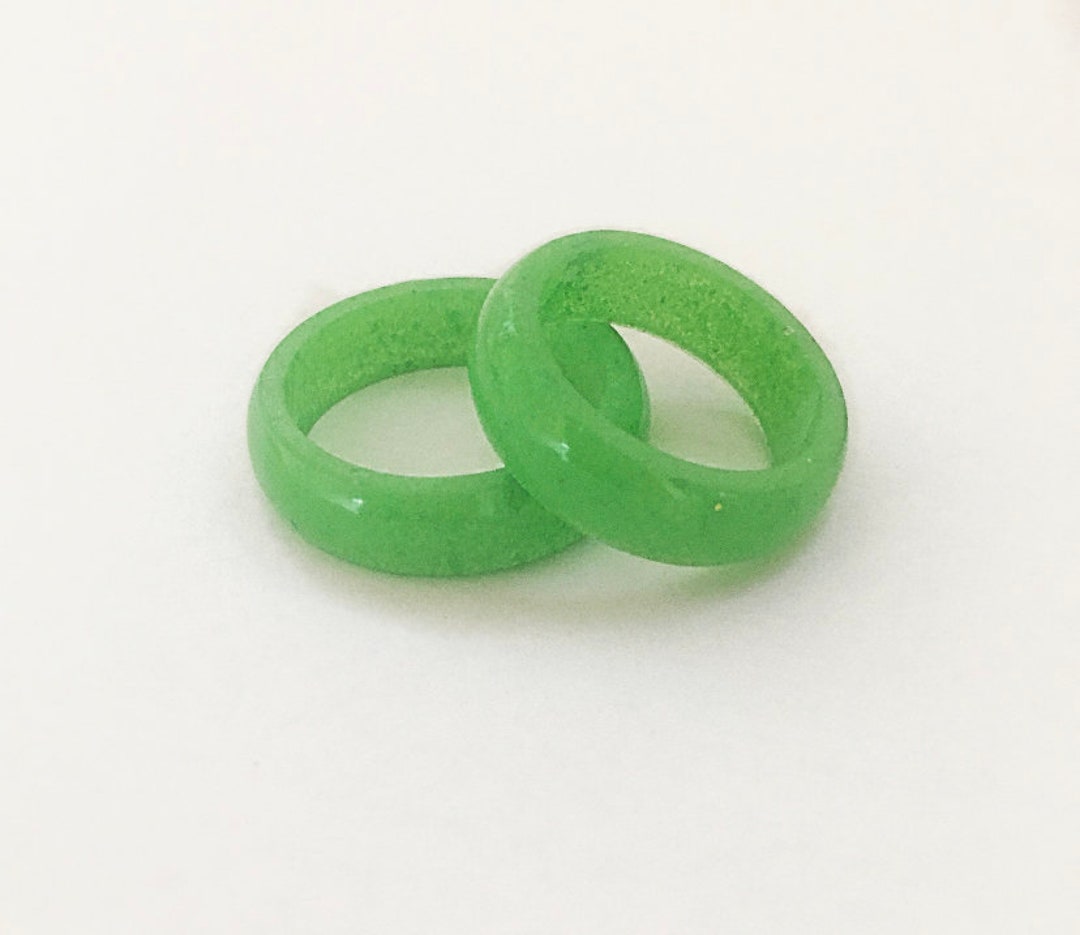 Set of 2 Resin Rings (different Sizes), Pack of Rings, Different Colors ...