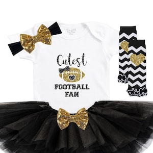 Cutest Football Fan Onesie - Baby Girl Football Outfit - NOLA Onesie ...