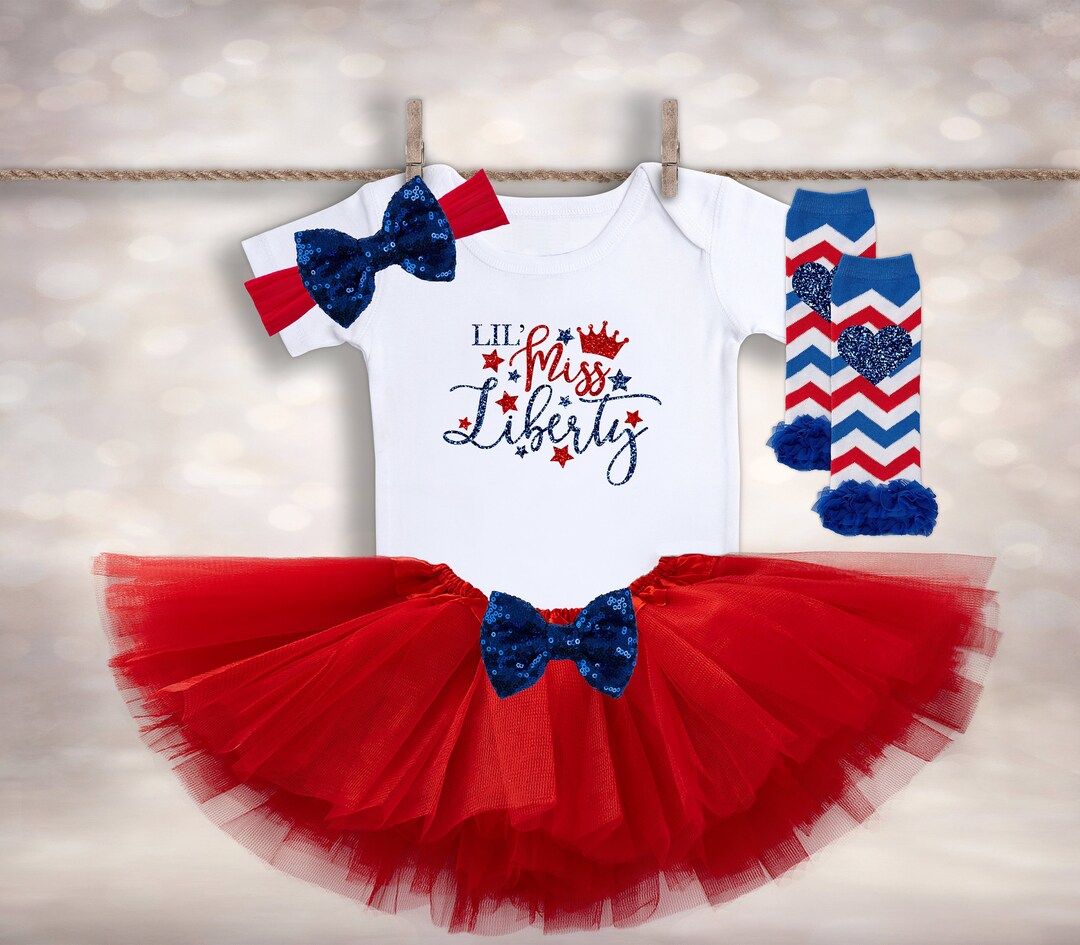 Lil Miss Liberty Tutu Outfit - Babys First 4th of July - Tutu Baby ...