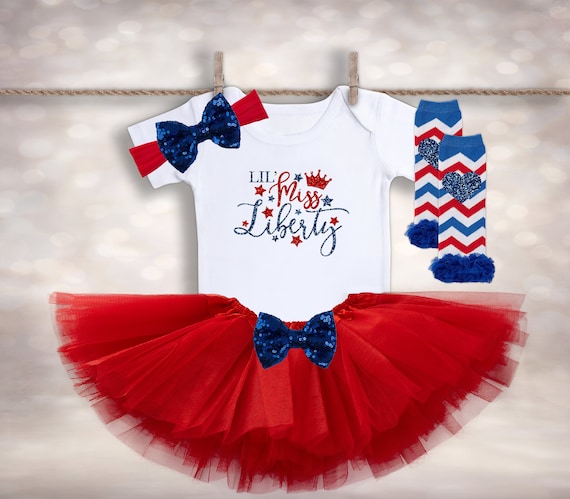 Lil Miss Liberty Tutu Outfit Babys First 4th of July Tutu | Etsy