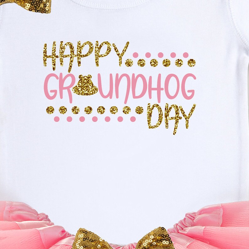 Baby Girl's Groundhog Day Outfit - Happy Groundhog Day - Holiday Tutu ...