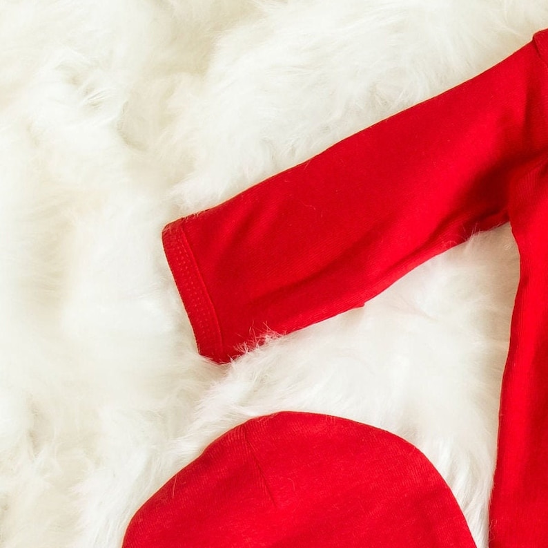 Christmas Sleeper - Santa Baby Pajamas - My 1st Christmas - Beanie With ...