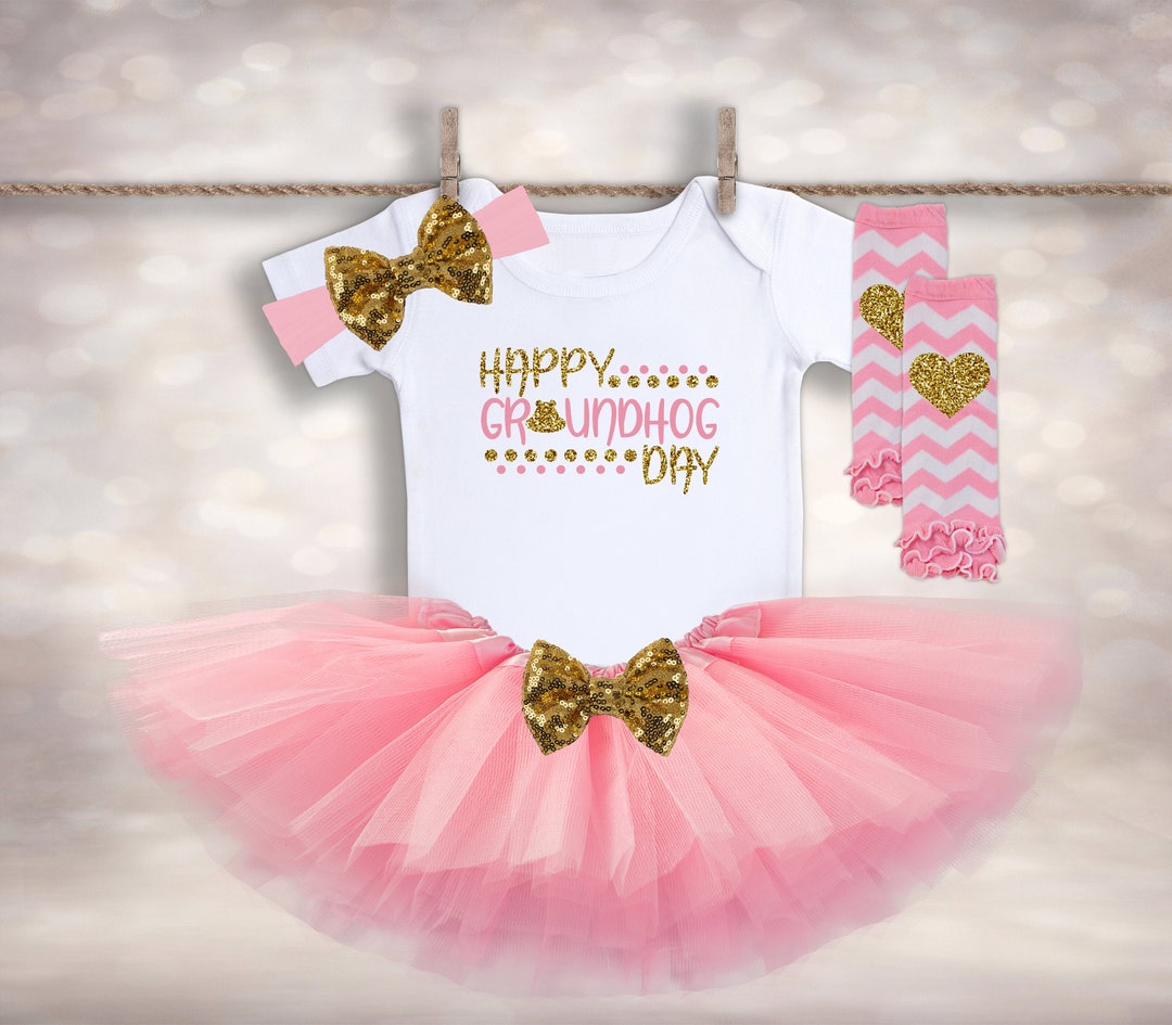 Baby Girl's Groundhog Day Outfit - Happy Groundhog Day - Holiday Tutu ...