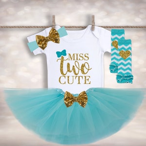 Two Cute Outfit - Birthday Tutu Outfit - Miss TWO Cute Outfit - 2nd ...