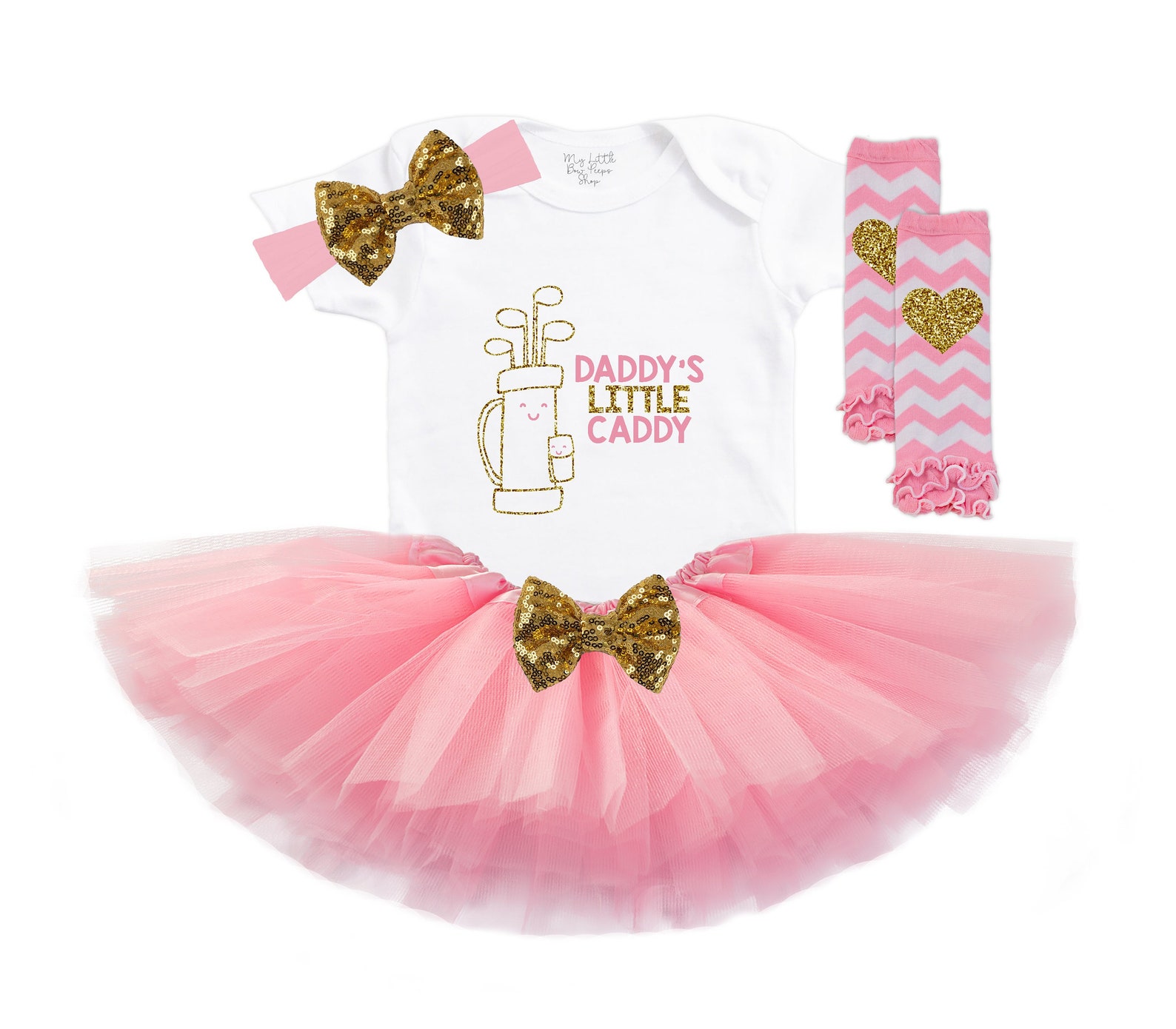 Daddy's Little Caddy Baby Girl Tutu Outfit - Golf Baby Shower Gift for ...