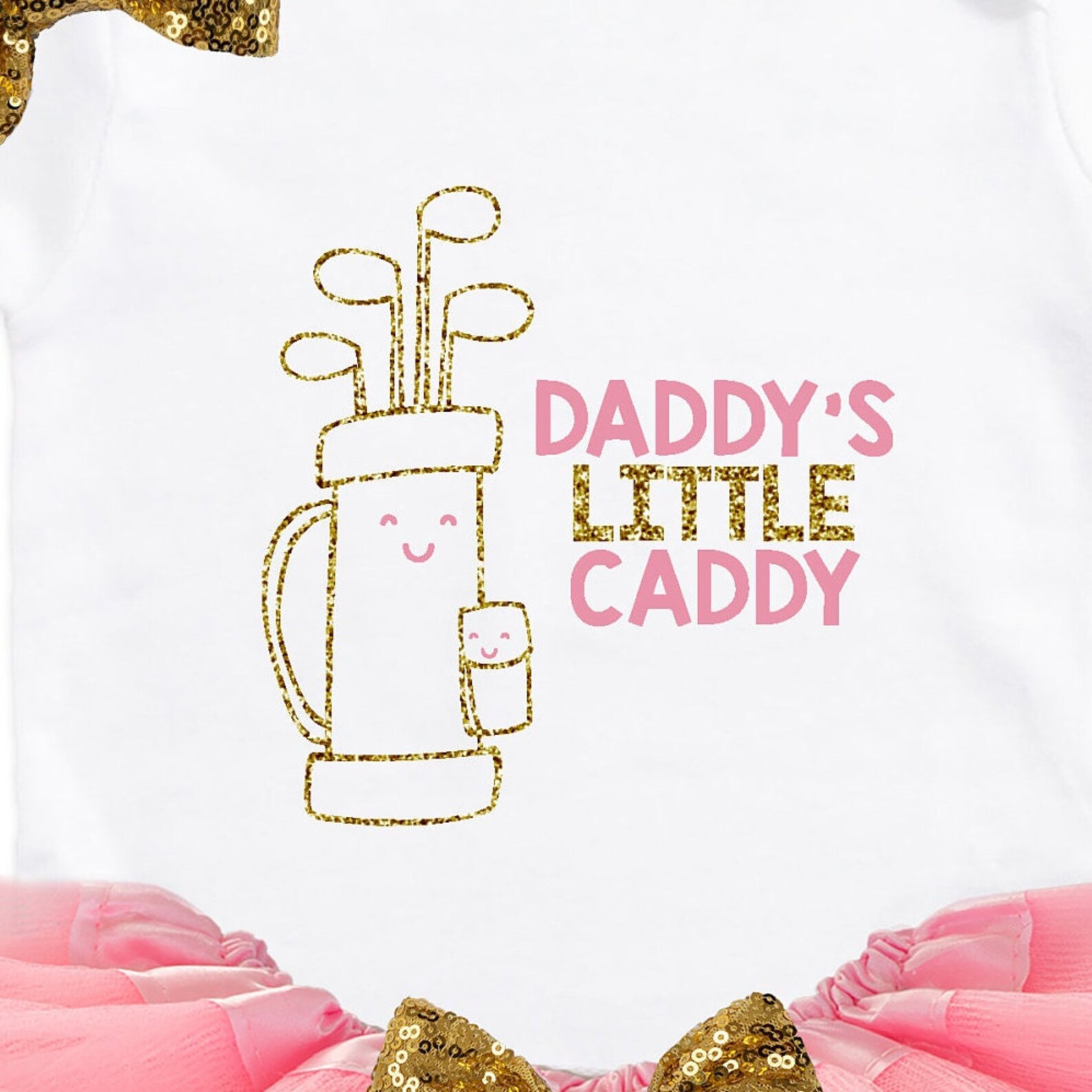Daddy's Little Caddy Baby Girl Tutu Outfit - Golf Baby Shower Gift for ...