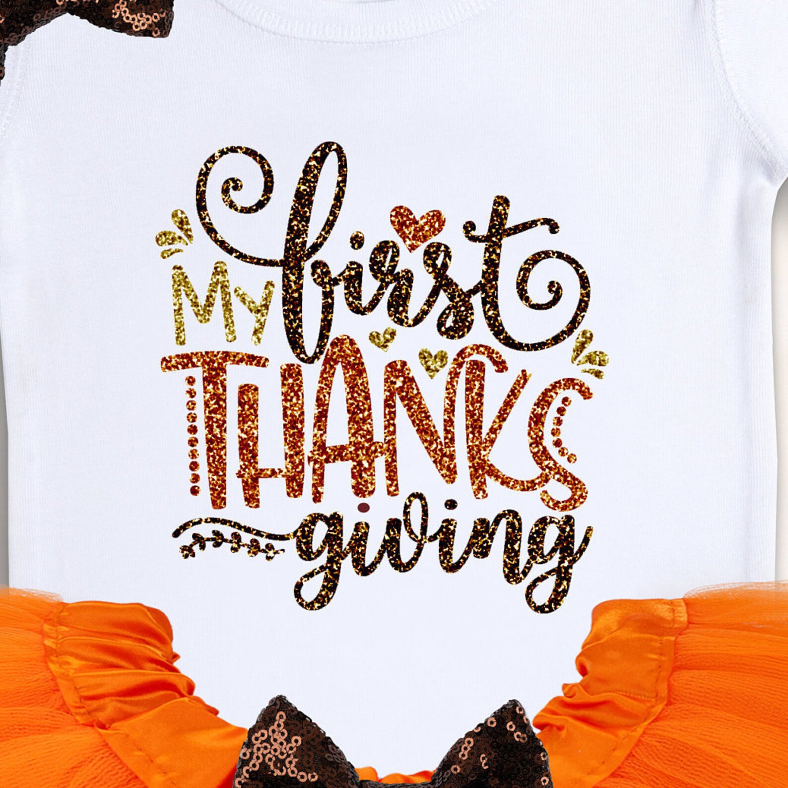 1st Thanksgiving Outfit - Babys First Thanksgiving - Fall Girls Outfit ...