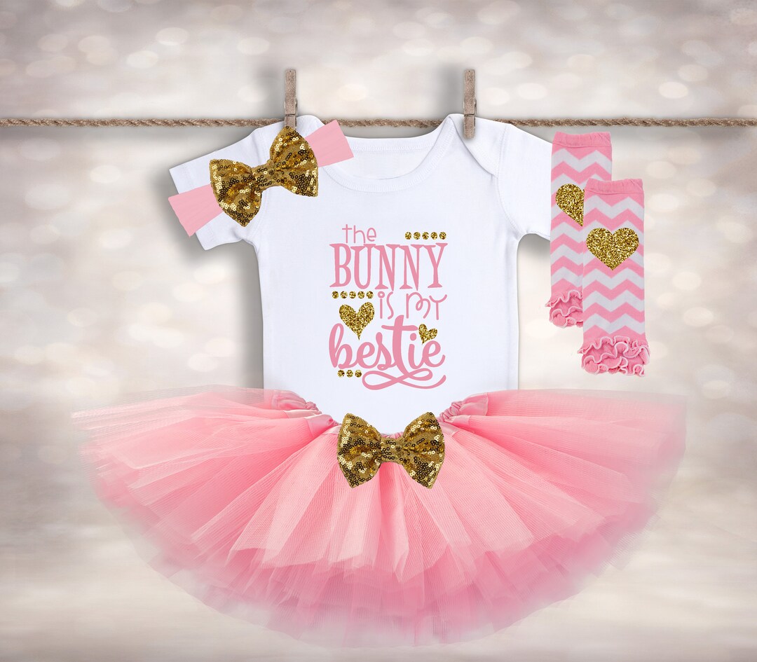 Bunny is My Bestie Tutu Easter Outfit 1st Easter Outfit Baby's First ...