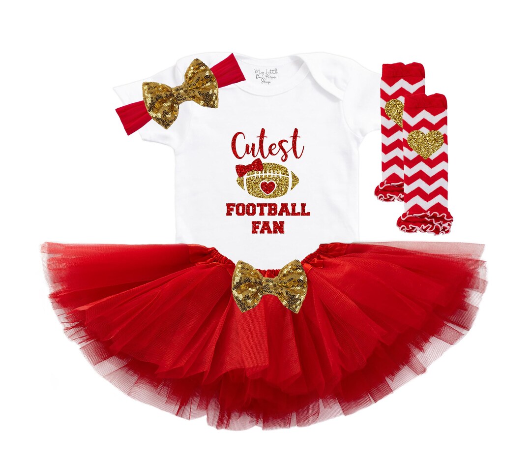 Baby Girls Cutest Football Fan Tutu Outfit, Girls Kansas Football Top ...