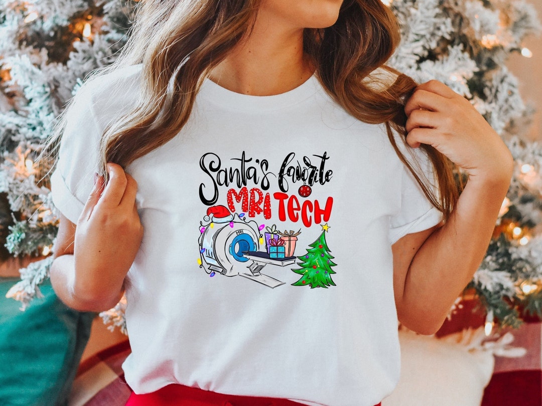 Santa's Favorite MRI Tech - MRI Tech Sweater - Christmas MRI Tech Shirt ...