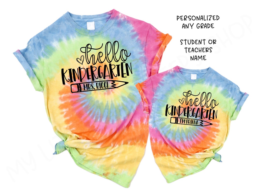 Custom Back to School Shirt - Personalized First Day of School - Tie ...