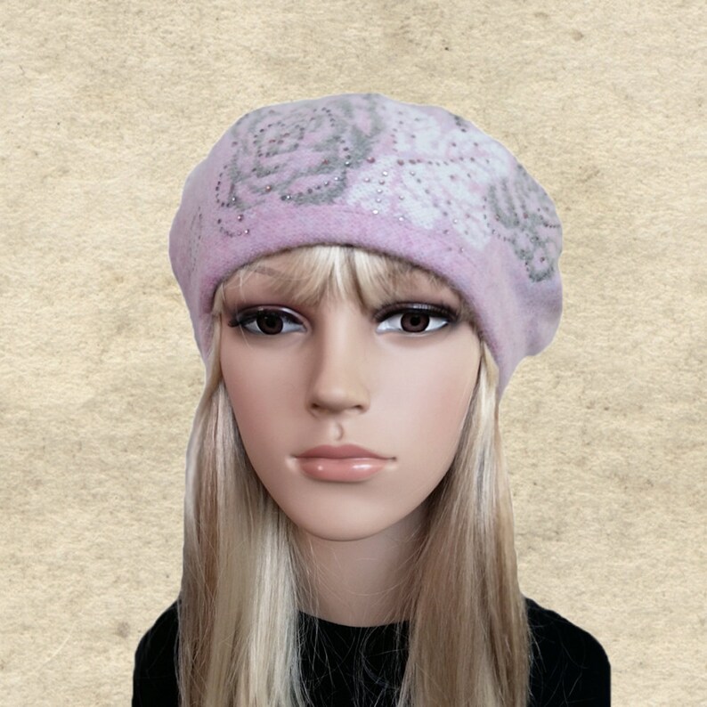 Winter Womens Beret, Wool Ladies Beret, Knitted Wool Beret, Wool Beret ...