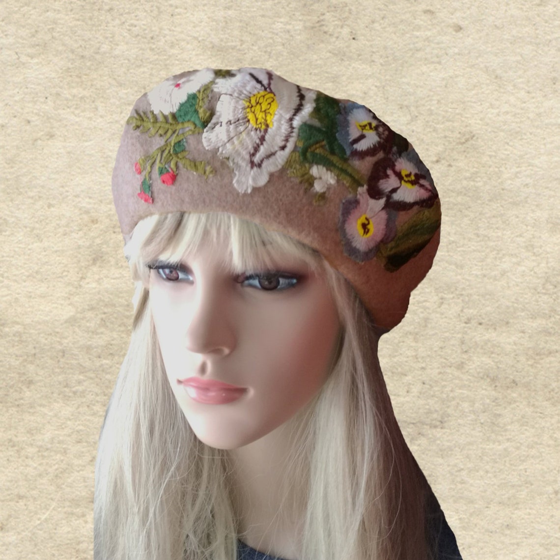 Winter Felted Beret Felted Wool Beret Winter Felted Hat - Etsy