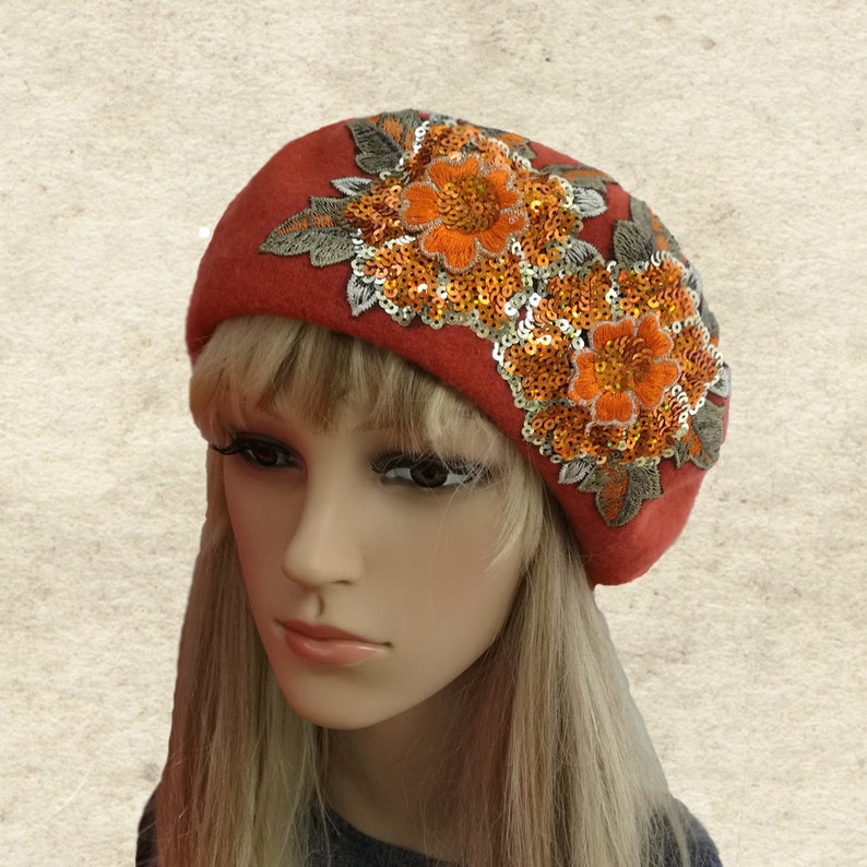 Felted Wool Beret Women's Winter Beret Womens French - Etsy