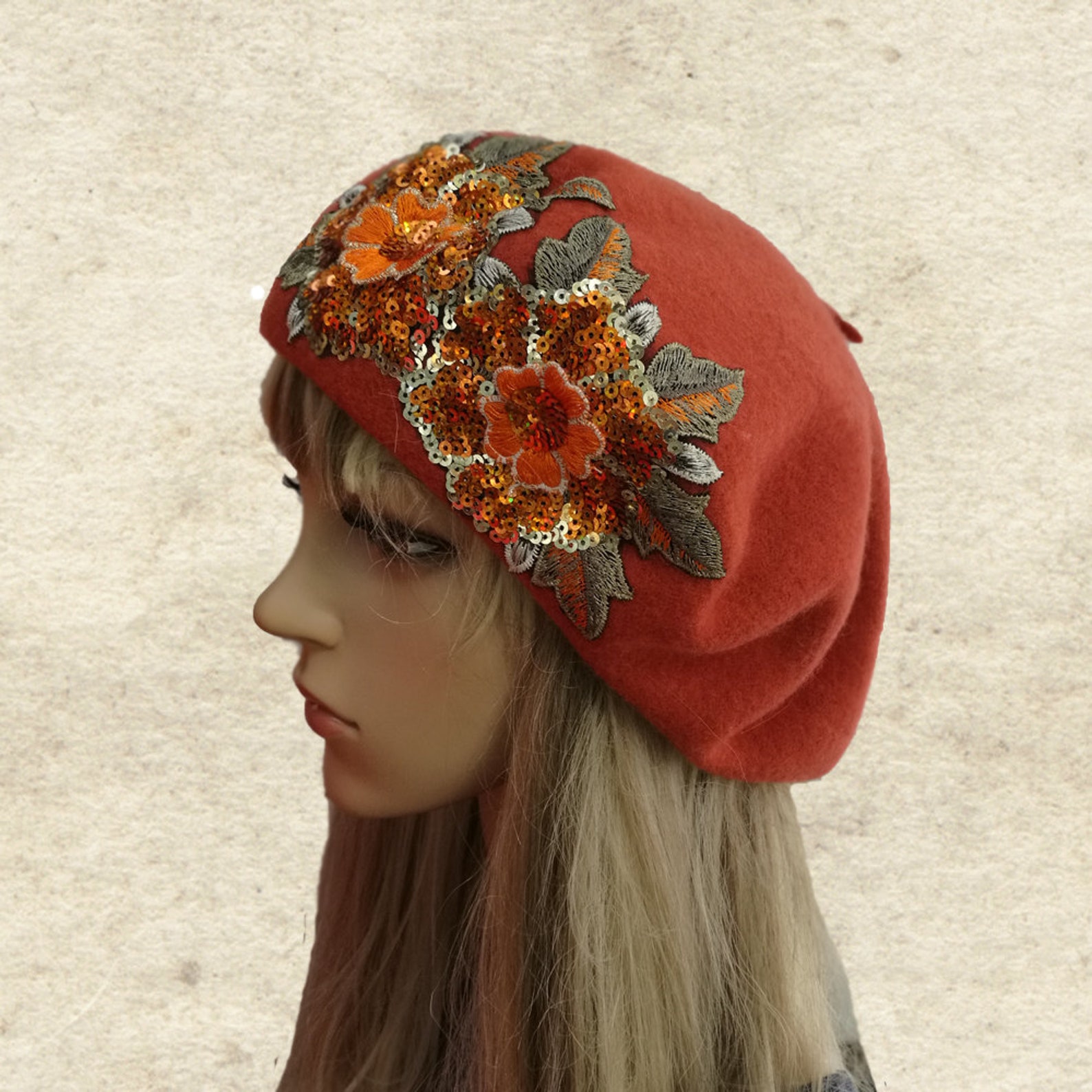 Felted Wool Beret Women's Winter Beret Womens French - Etsy
