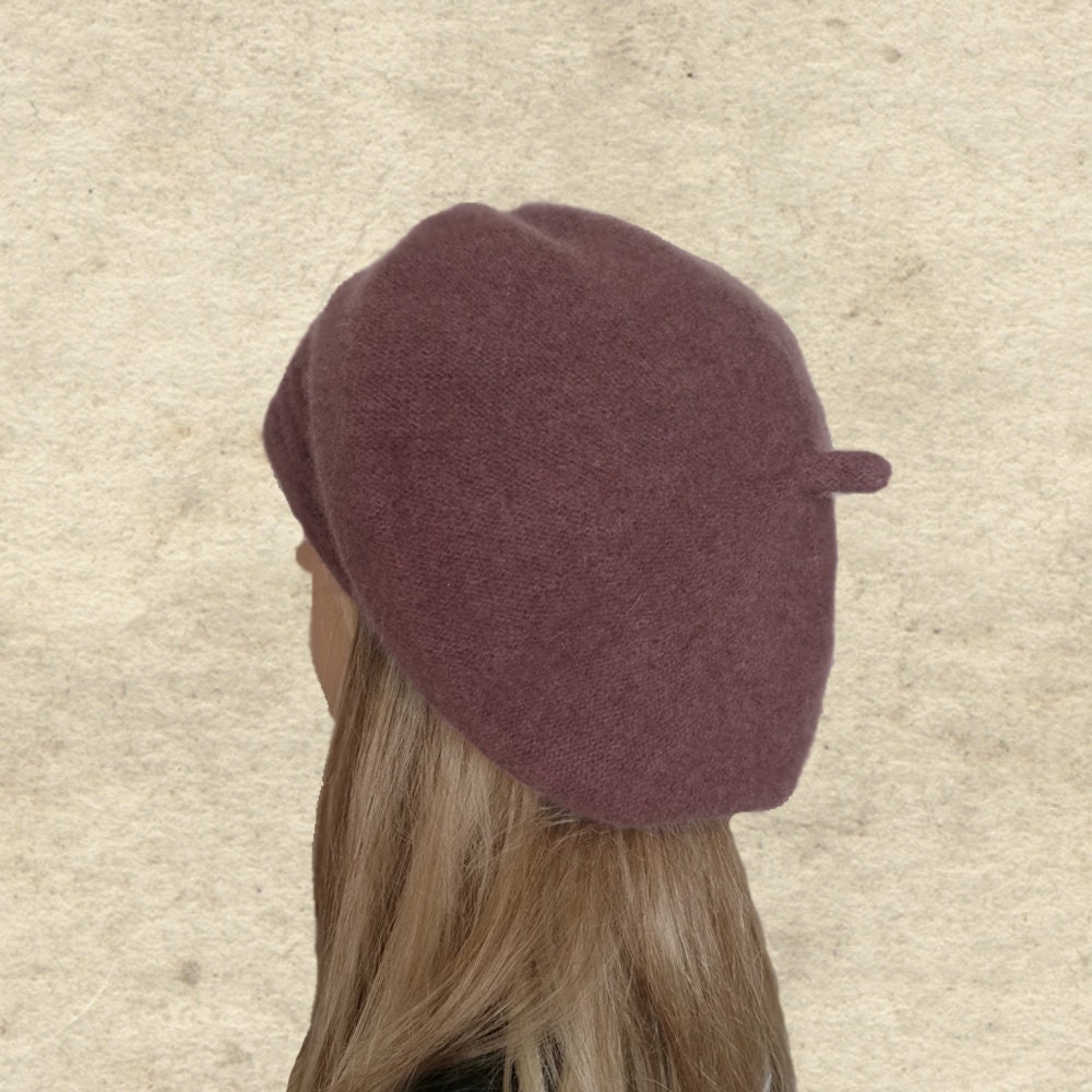 Ladies Felted Beret, Slouchy Wool Beret, Felted Wool Beret, Slouch ...