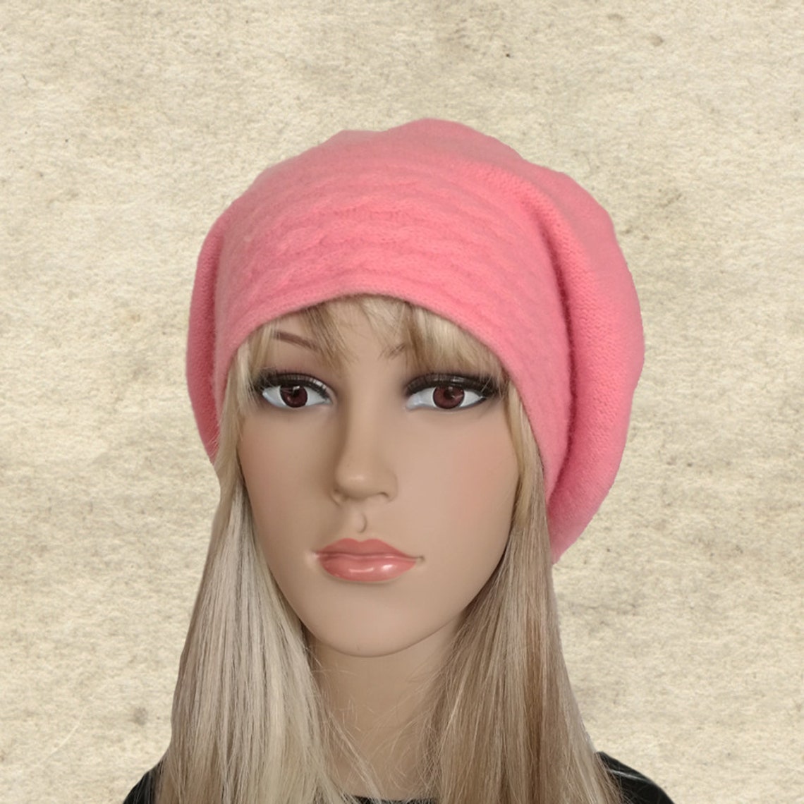 Pink Felted Beret Winter Felt Beret Womens Beret Felted - Etsy