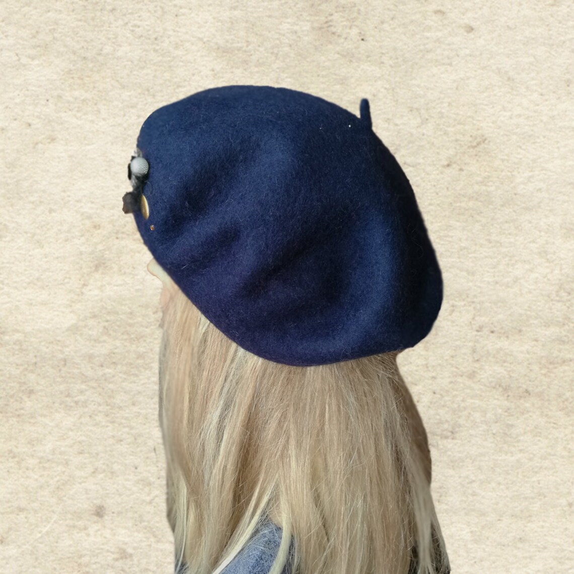 Felt Beret Hat Women's Felted Beret Gray Wool Beret | Etsy