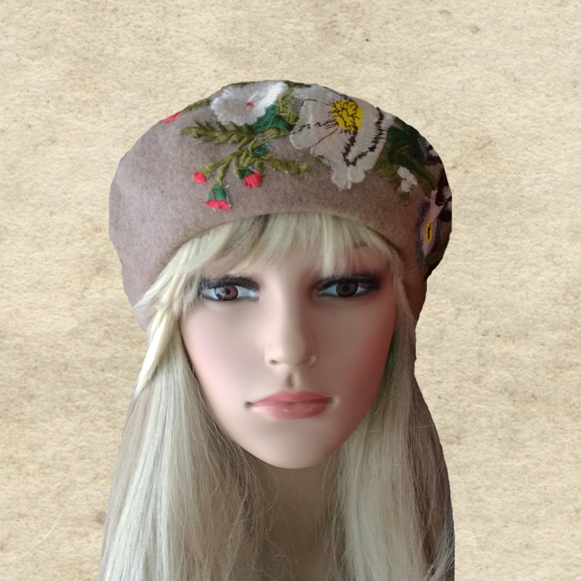 Winter Felted Beret Felted Wool Beret Winter Felted Hat - Etsy