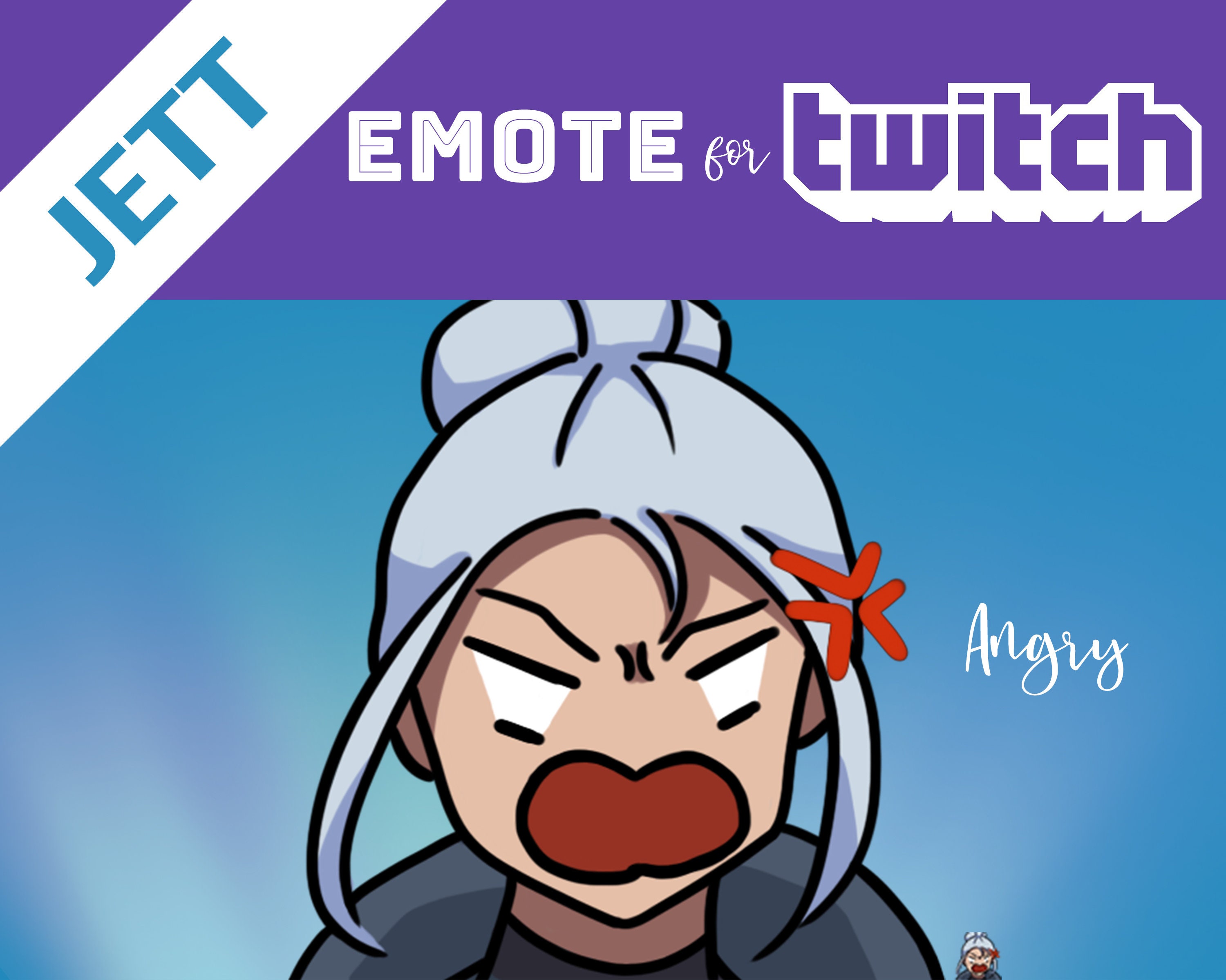 Valorant Emote for Twitch Jett Angry - Etsy