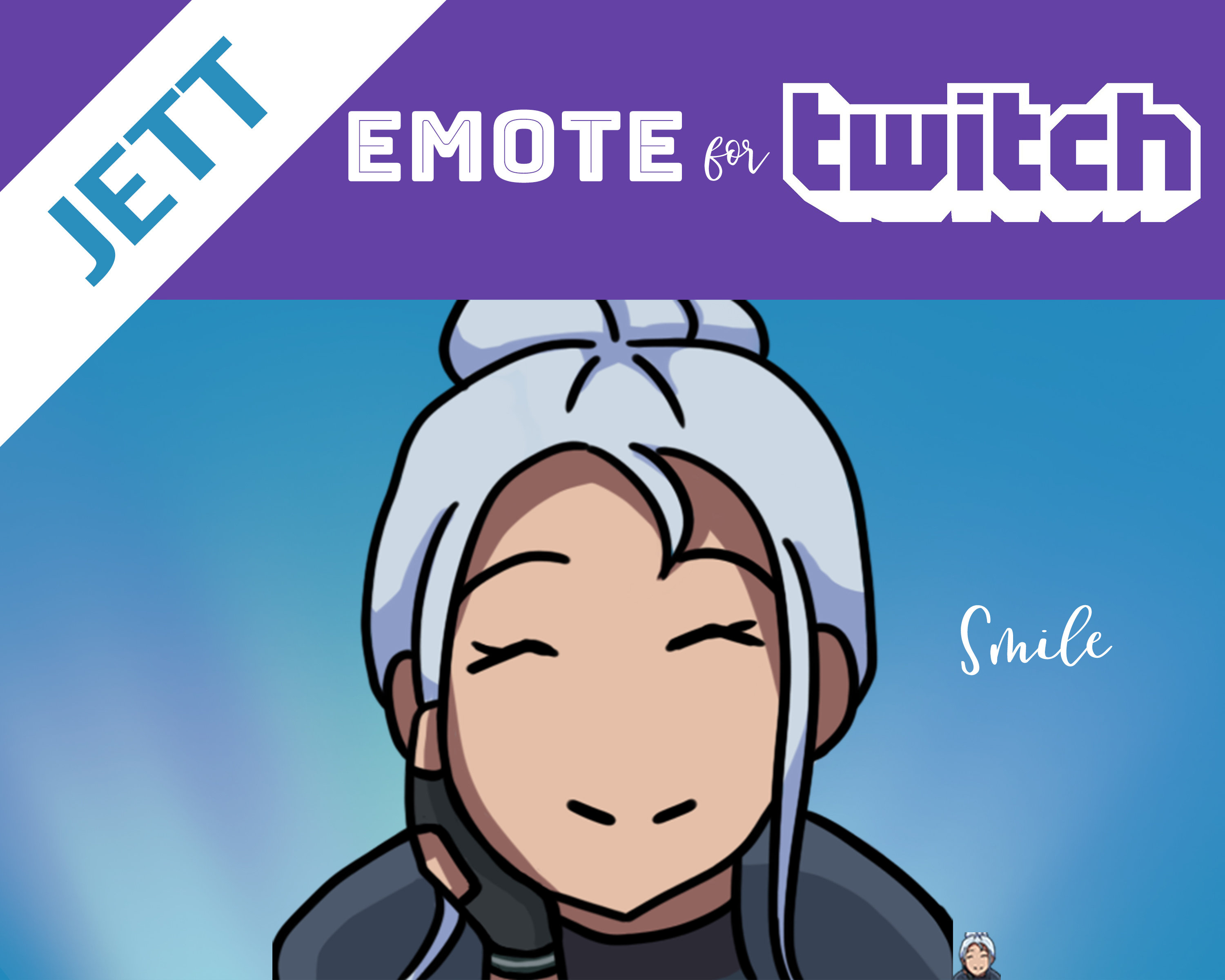 Valorant Emote for Twitch Jett Smile - Etsy