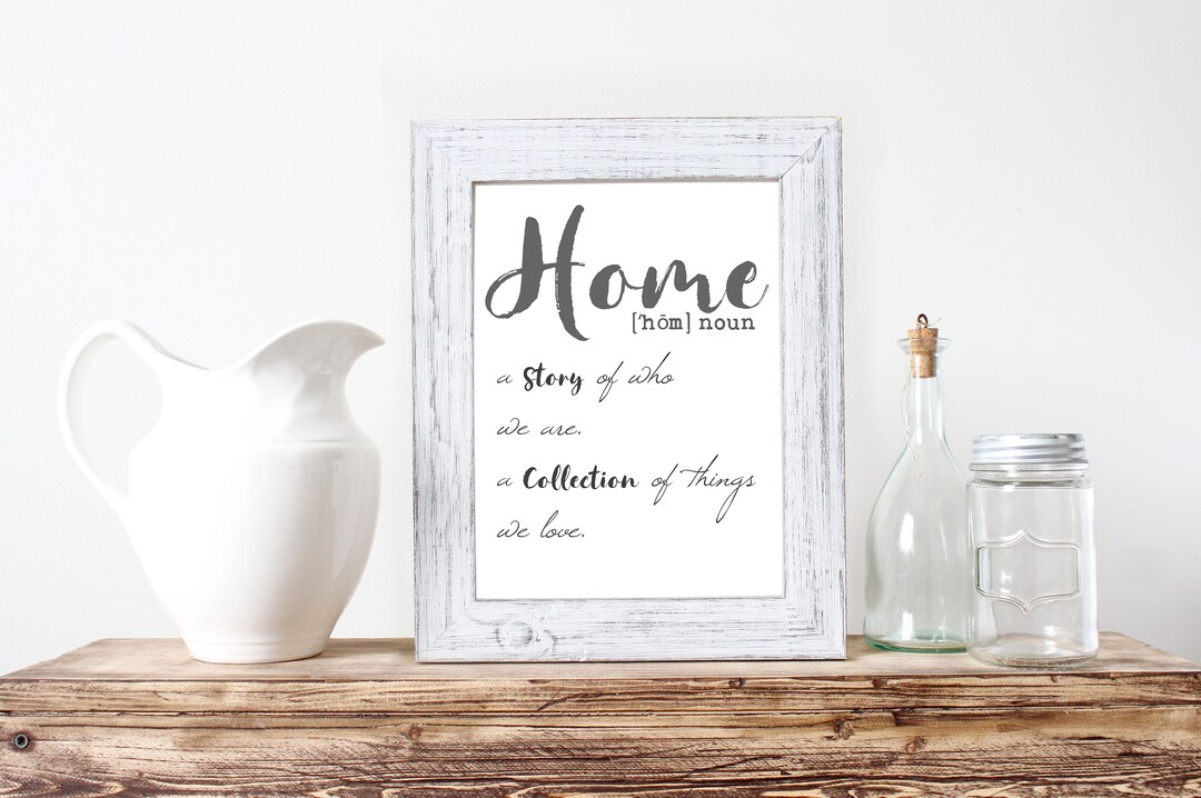 Printable Quote Sign, Home A Story Of, Family Quote, Home Decor ...