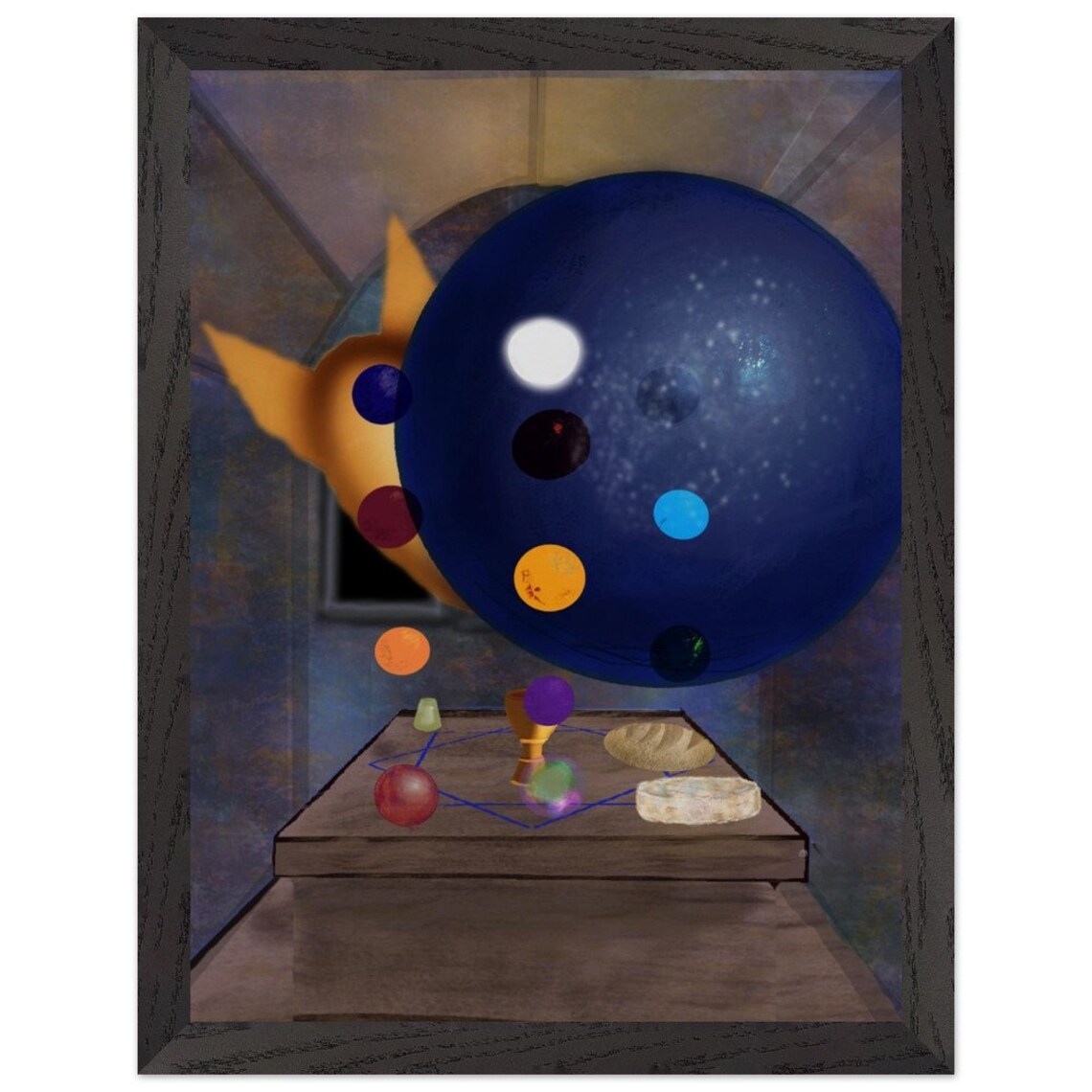 The Combustion of the Eucharist: Premium Wooden Framed Poster With ...