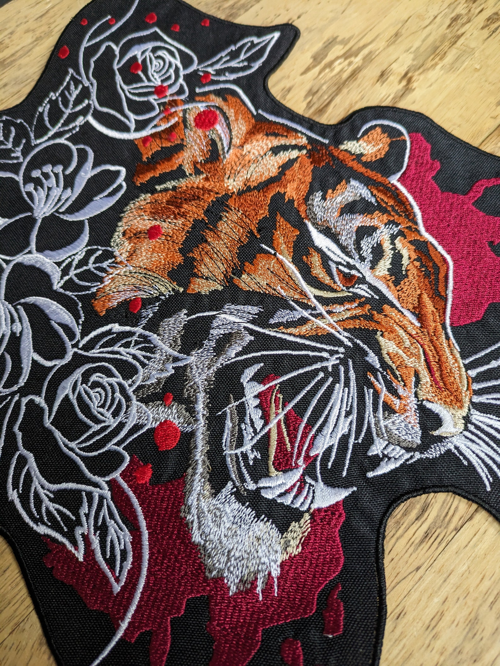Embroidered Tiger Patch for Jackets, Bags Large Back Patch - Etsy
