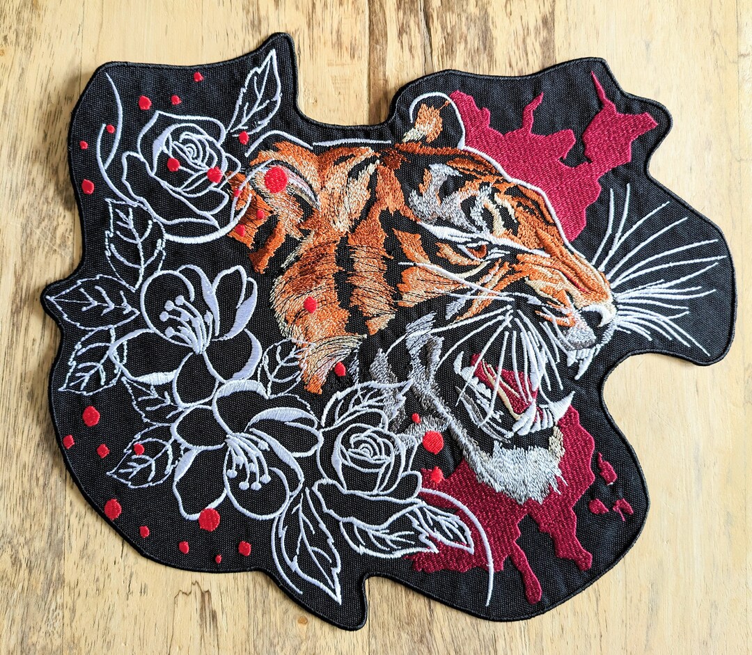 Embroidered Tiger Patch for Jackets, Bags Large Back Patch - Etsy